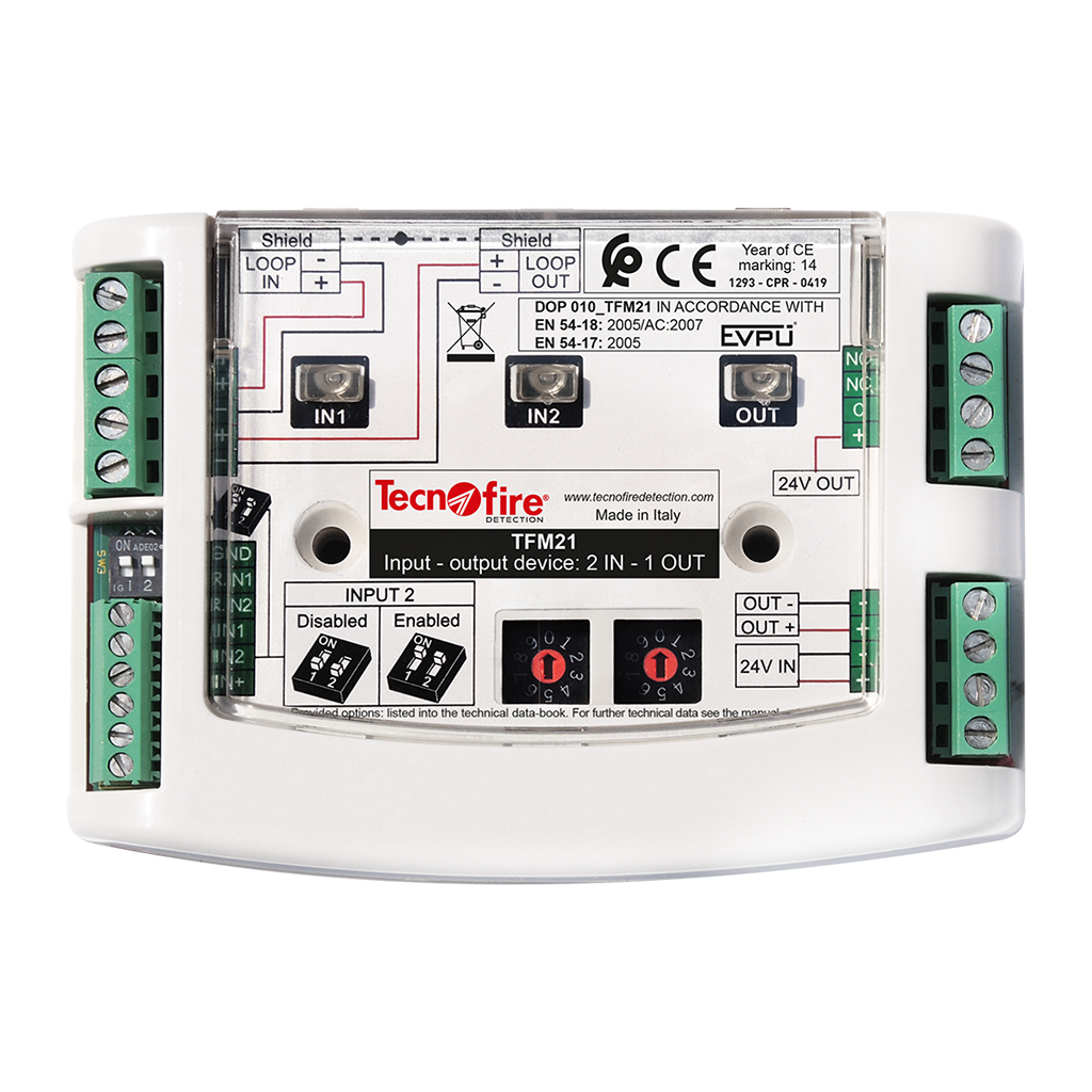 Addressable module consisting of three supervised physical/logical ...